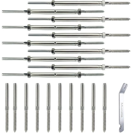 Lag Screw Swage turnbuckle and lag Screws Cable Railing Tensioner Kit 1 ...