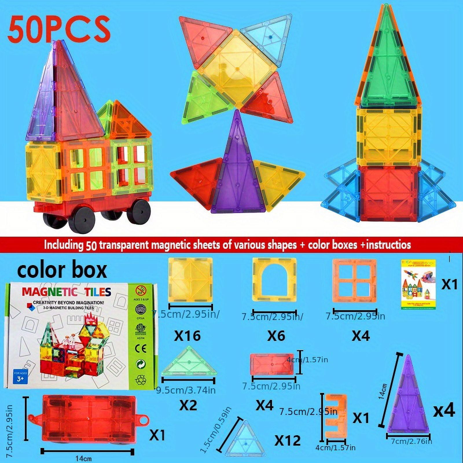 Click here for Grm 35pcs/50pcs/70pcs Magnetic Tiles  Magnetic Bui... prices