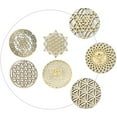4Pcs Sacred Geometry Wall Art Flower of Life Grid Wooden Accent Decor ...