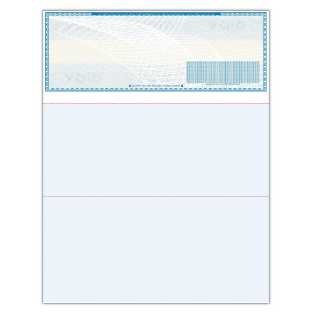Compuchecks 100 High Security Blank Check Stock - Checks on Top Two ...