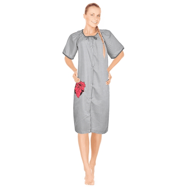 JEFFRICO Womens Dusters For Women Snap Front Housecoat Lounger Duster ...