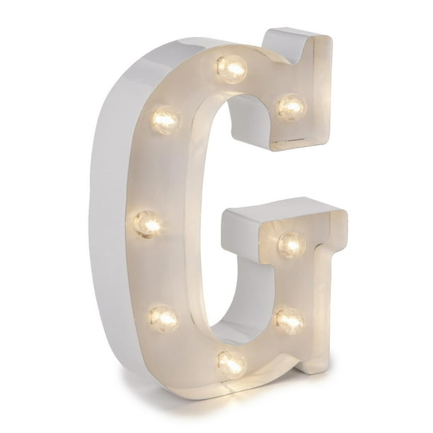 Darice White Light Up Marquee Letter G, 9.875 inches - Walmart.com