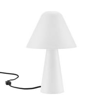 Modway Jovial Metal Mushroom Table Lamp with Swivel Shade in White ...