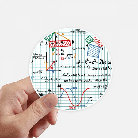 Trigonometric Function Mathematical Formulas Sticker Round Wall ...