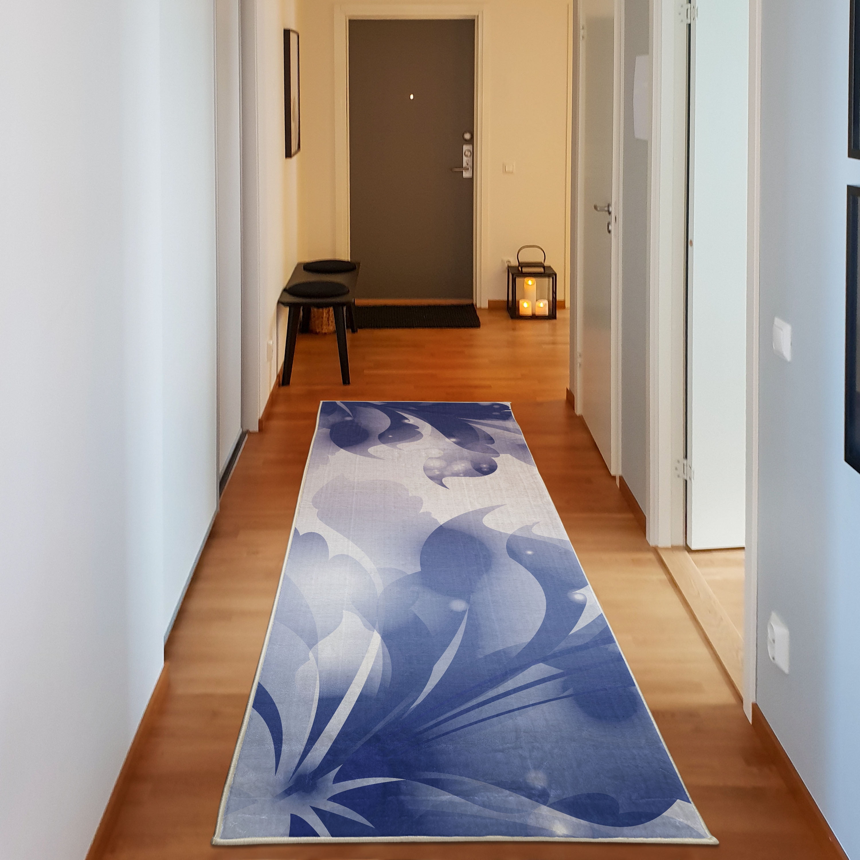 Abstract Decorative Rug, Color Gradient Effect Isolated Flower Petal ...