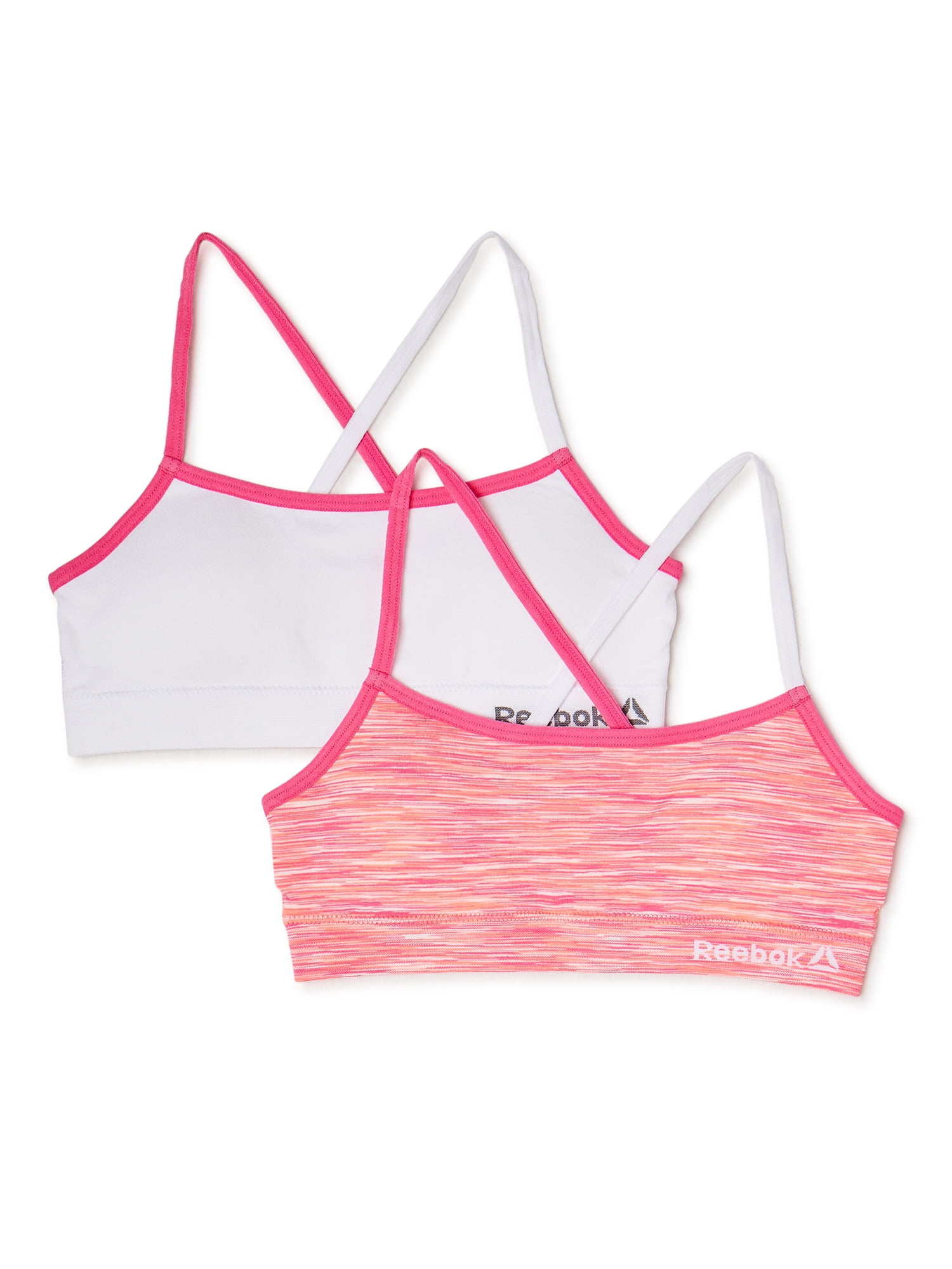 Reebok Girl's Seamless Strappy Bralettes, 2-Pack - Walmart.com