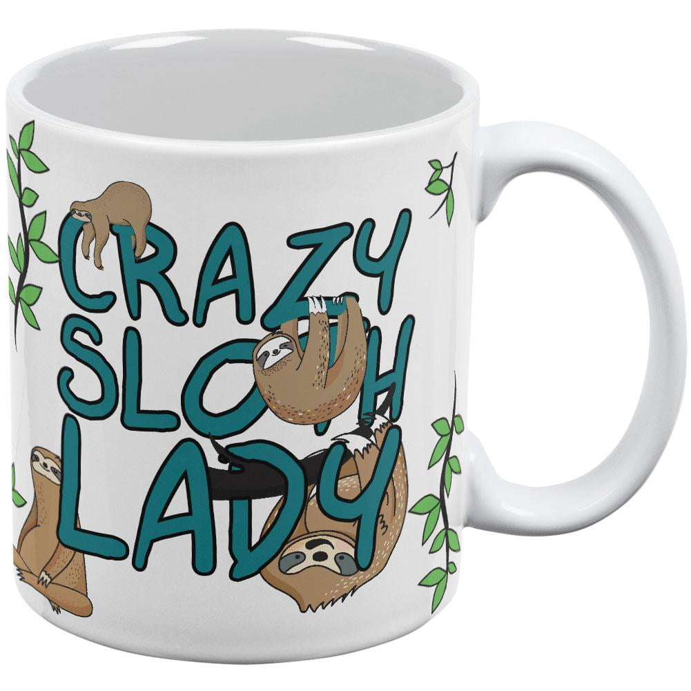 Crazy Sloth Lady All Over Coffee Mug - Walmart.com