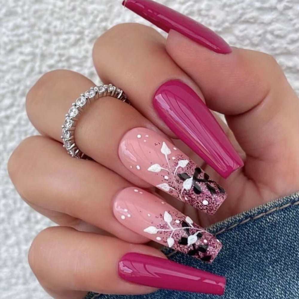 Plum Acrylic Nails