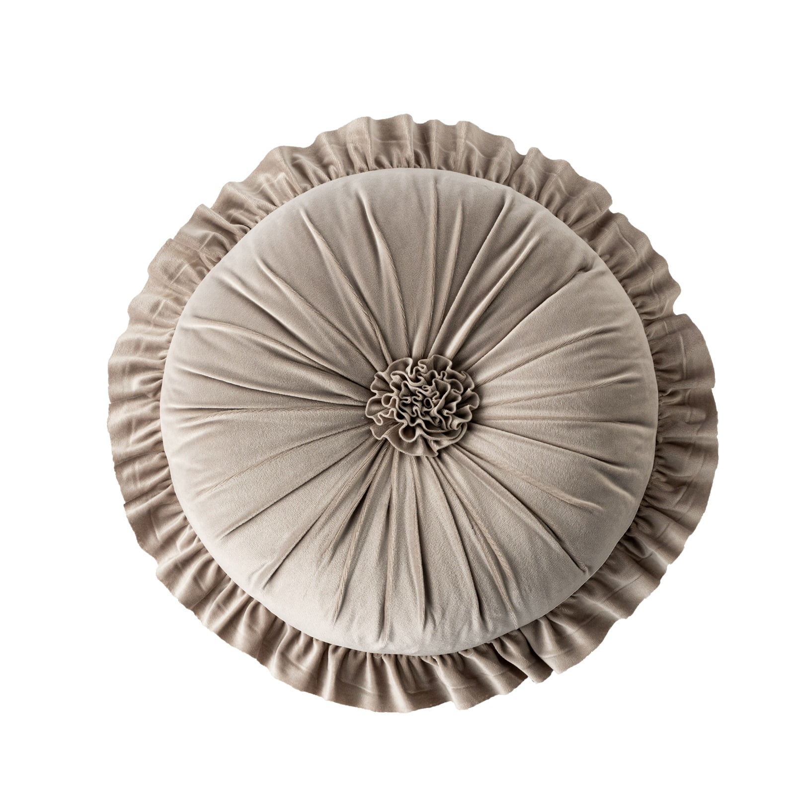 Hapeisy Round Pillow Cushion for Couch Velvet Decorative ,Cotton Round ...