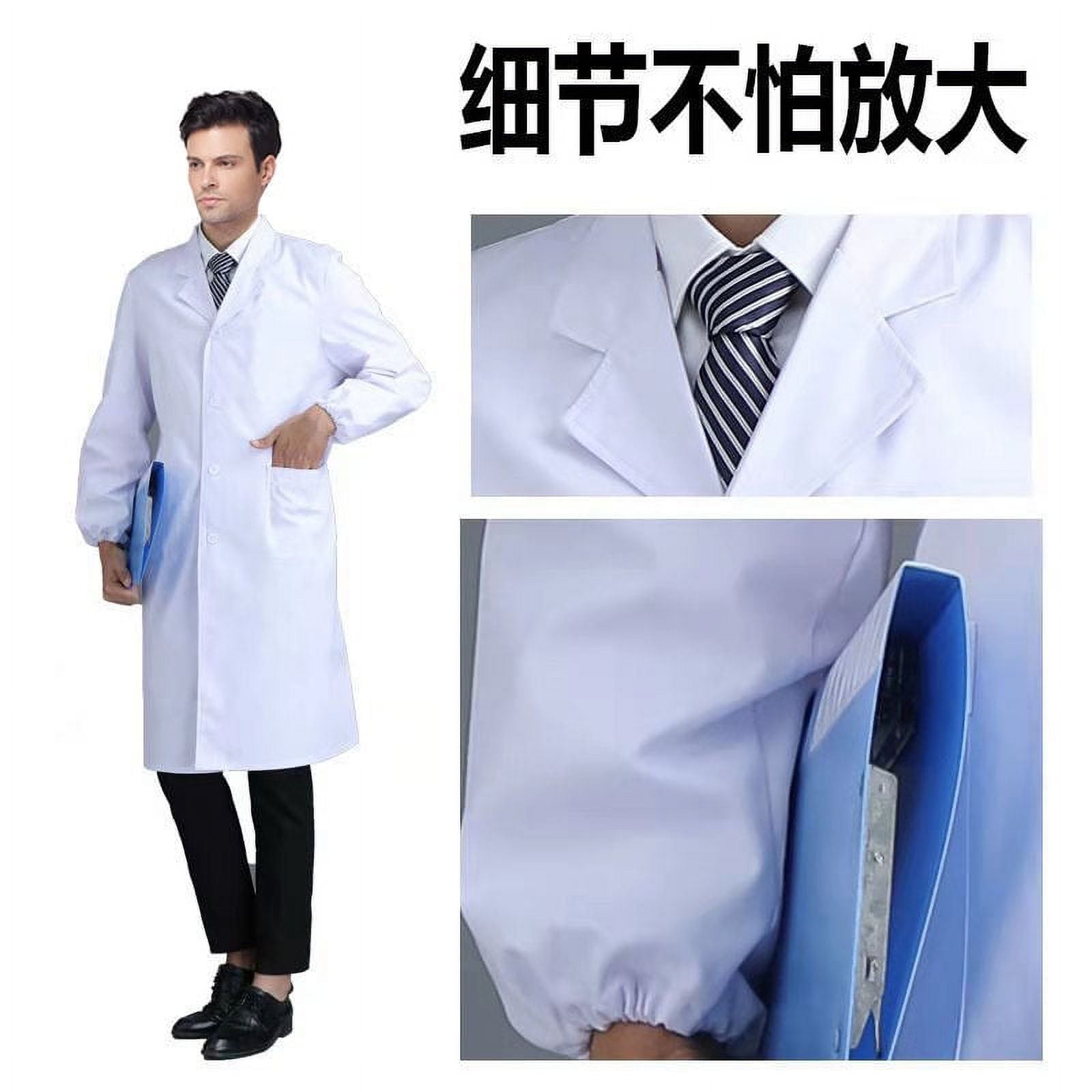 Bata blanca de farmacia Bata de laboratorio químico para hombres y ...