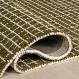 Rugs USA Melrose Checked Wool Area Rug, 8' 6" x 11' 6", Melrose Moss ...