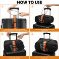 8 Pack Adjustable Luggage Straps for Suitcases, Travel Belt Connector ...