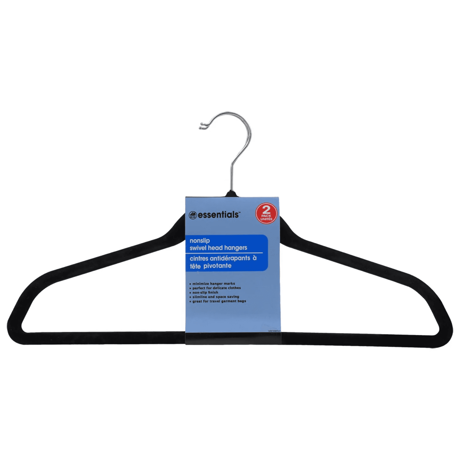 Essentials Felt-Covered Swivel-Head Hangers, 2-ct. Packs - Walmart.com