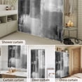 Bathroom Shower Curtain Vintage Gray Color Block Texture Waterproof ...