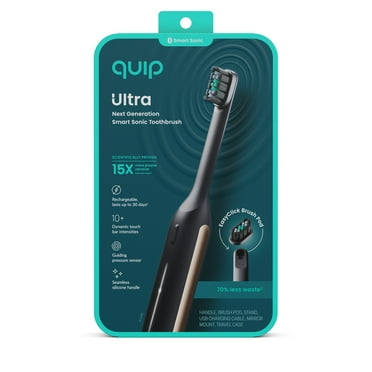 Quip Smart Recharge Metal Pink Electric Toothbrush, Motorized, Battery ...