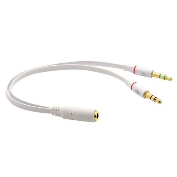 3.5mm Y Splitter 2 Jack Male to 1 jack headphone adapter Female ...