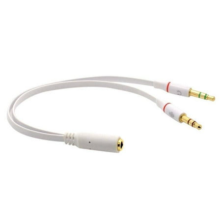 3.5mm Y Splitter 2 Jack Male to 1 jack headphone adapter Female ...