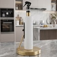 Unique Bargains Countertop Base Stainless Steel Paper Towel Holder Gold ...