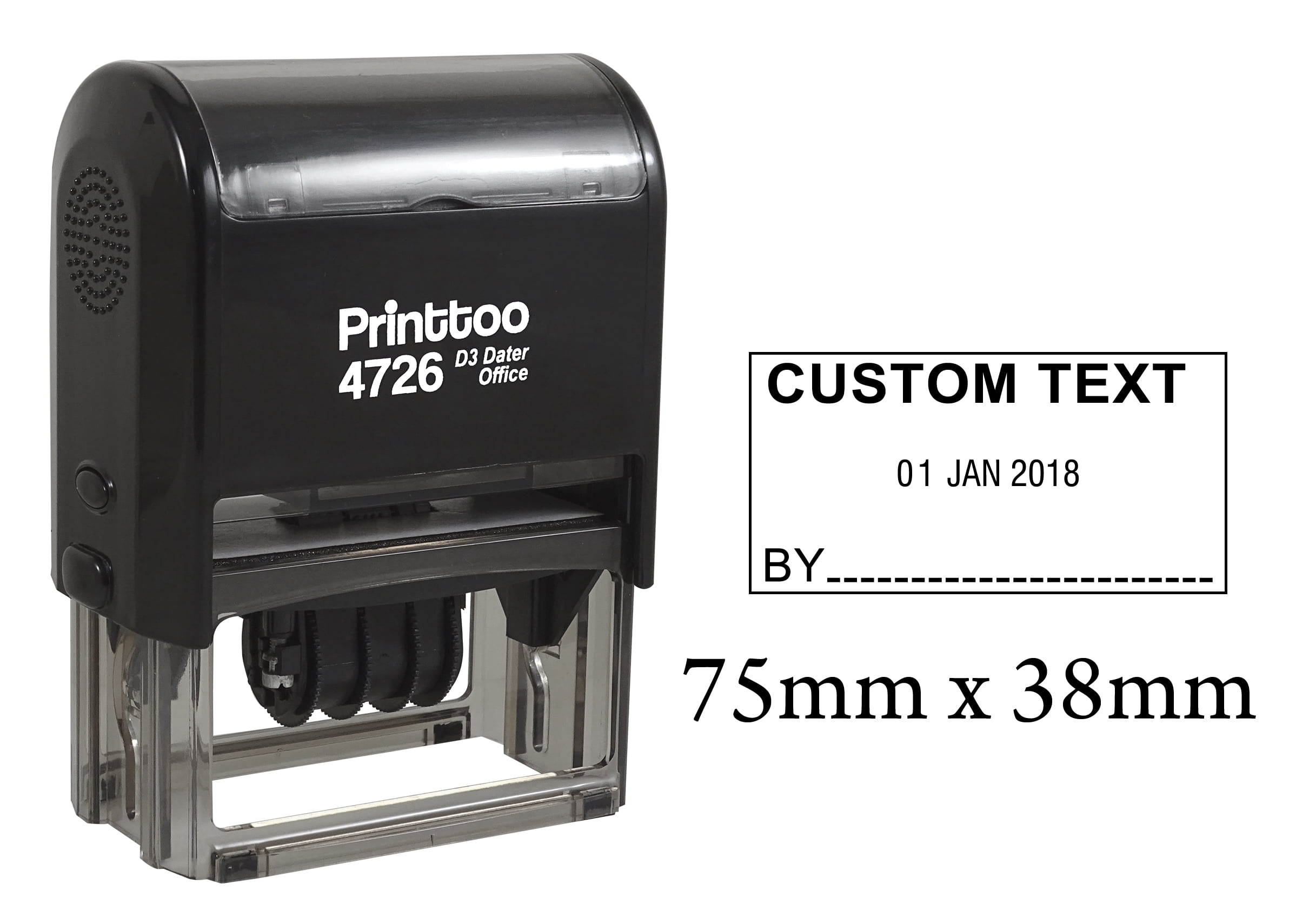 Printtoo Office Stationery Dater Stamp With A Custom Text & Signature ...