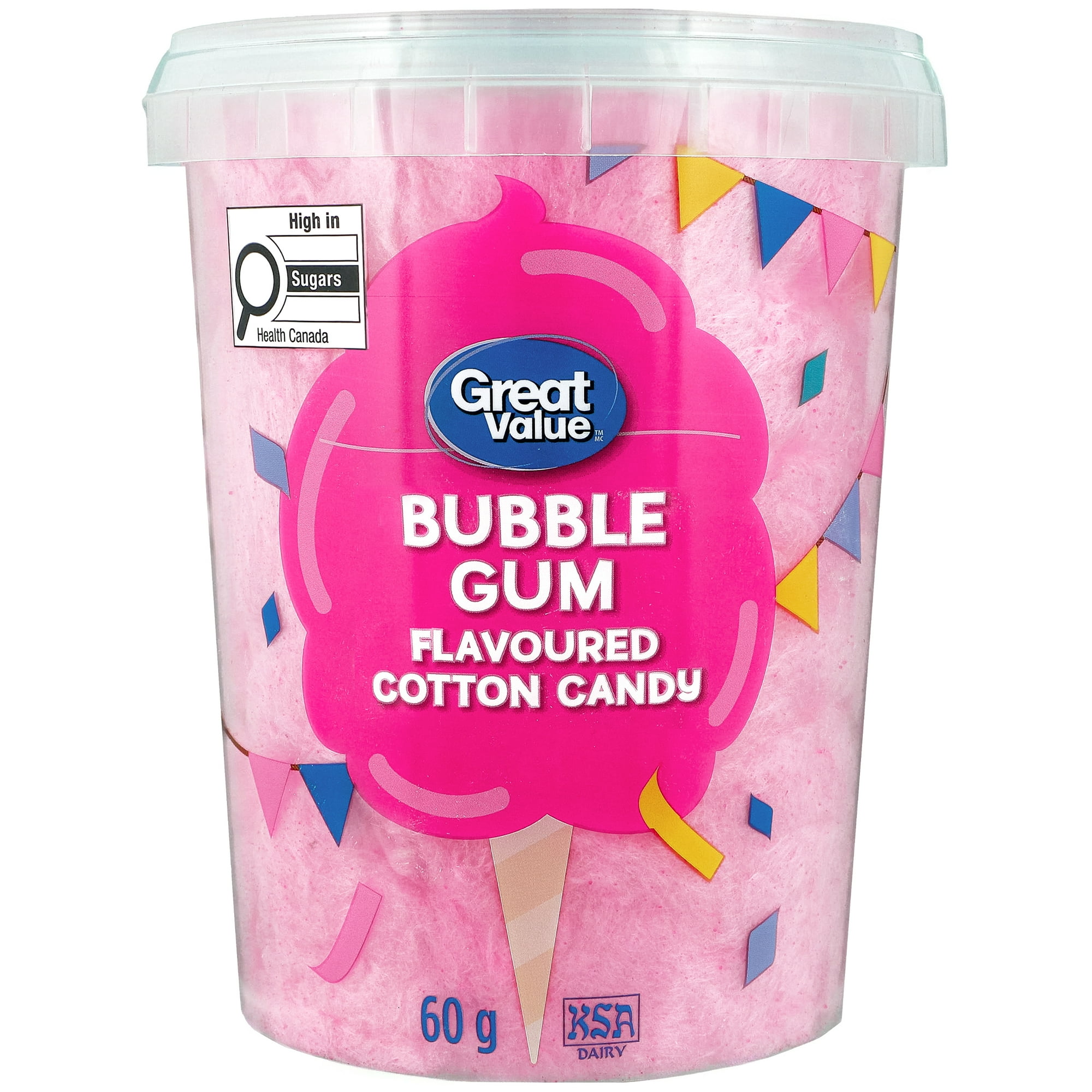 Click here for Great Value Bubble Gum Flavoured Cotton Candy 60g prices