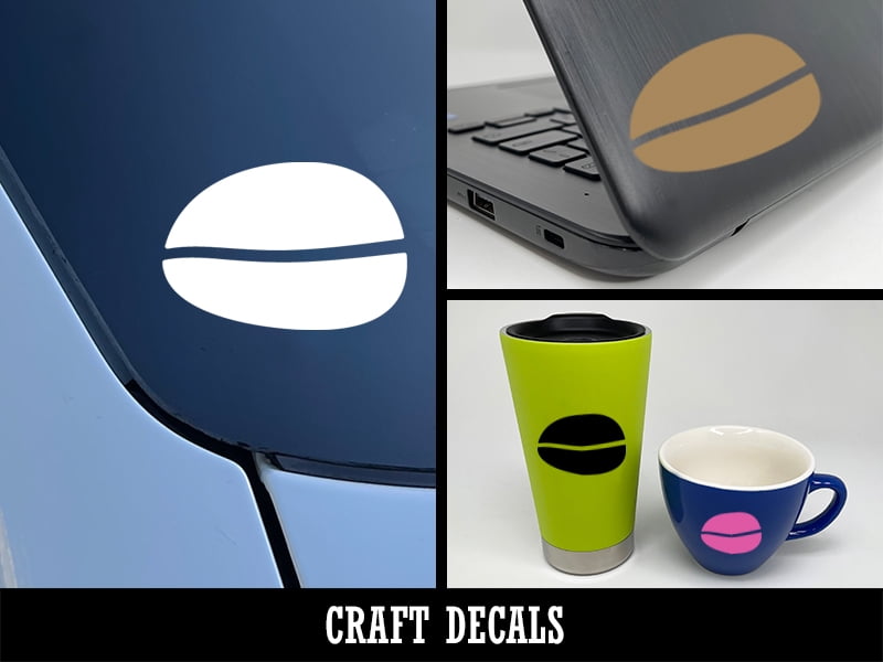 Coffee Bean Solid Craft Vinyl Indoor Outdoor Decal Sticker - Lime Green ...