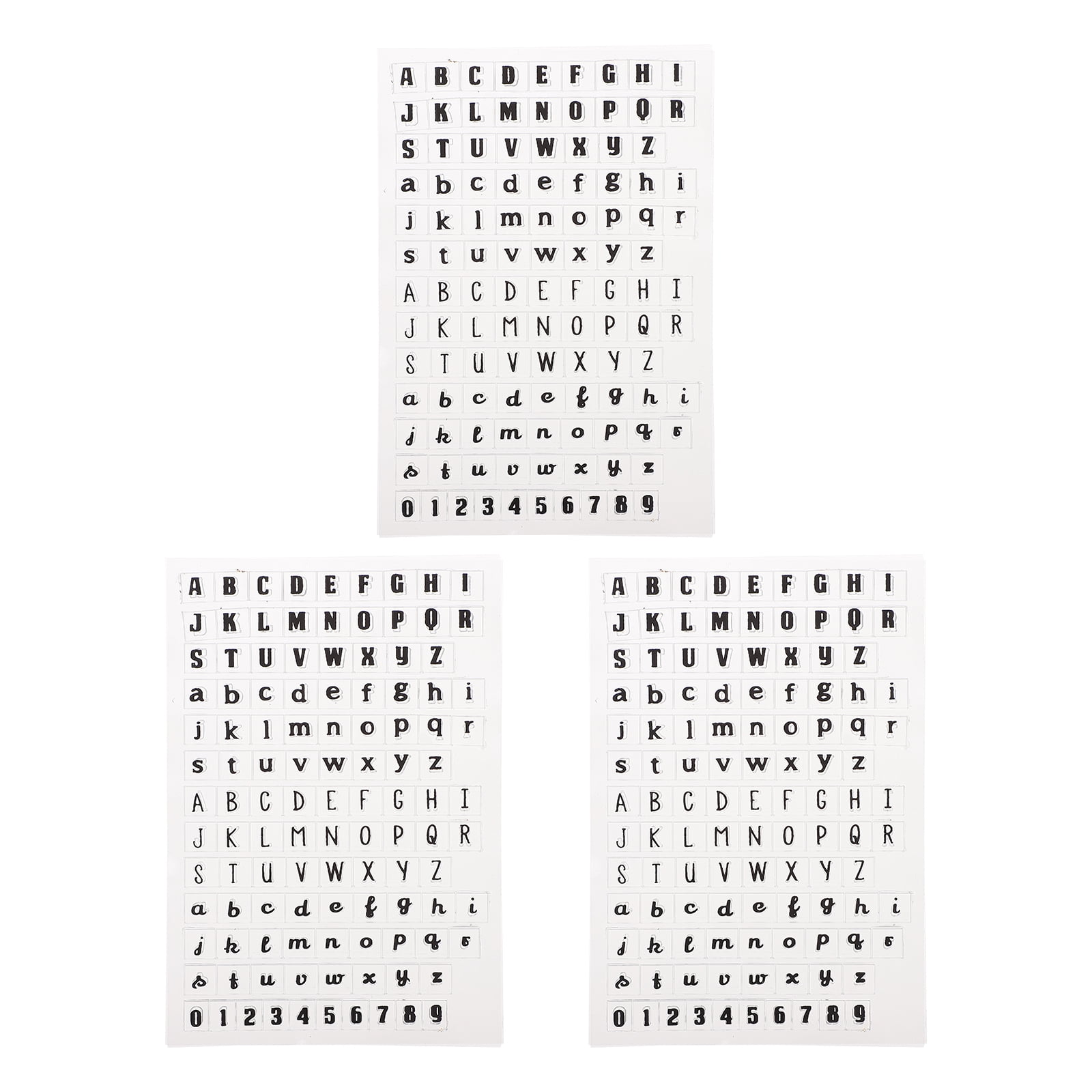 NUOLUX 3 Sets Alphabet Clear Stamps Transparent Stamps Uppercase ...