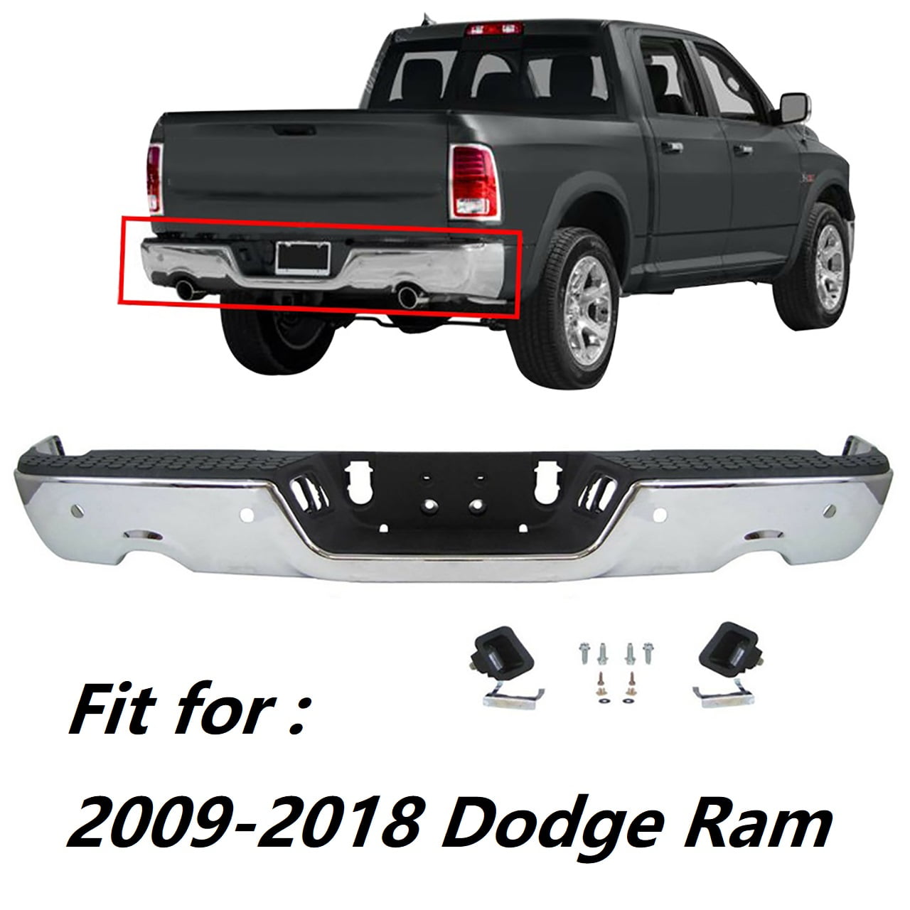 Labwork Rear Step Bumper Kit Fit for 2009-2018 Dodge Ram 1500 Truck ...
