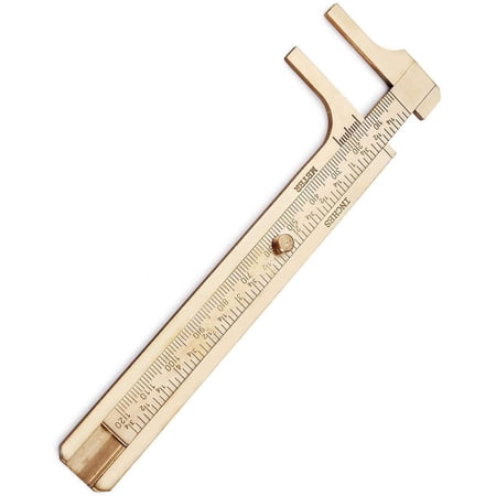 Handheld Sliding Gauge Brass Vernier Caliper Ruler Dual Scale Measuring ...