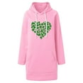HAiming Womens St Patricks Day Hooded Sweatshirt Dress Long Sleeve Cute ...
