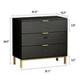 WIAWG 3 Drawer Wood Side Console Dresser End Table Cabinet Chest for ...