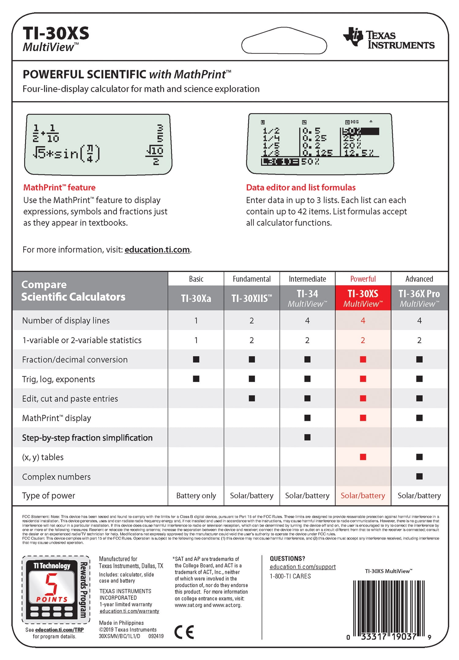 Buy TI-30XS Multi View Scientific Calculator at Ubuy Philippines