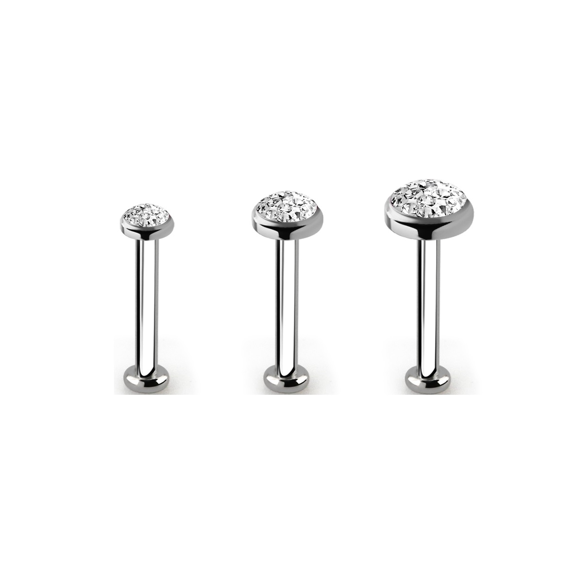 iJewelry2 Silver Tone Stainless Steel Screw Tragus Labret Posts ...