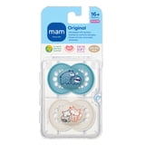 MAM Pacifier 16+ Months Unisex 2 Pack with Self-Sterilizing Case and ...