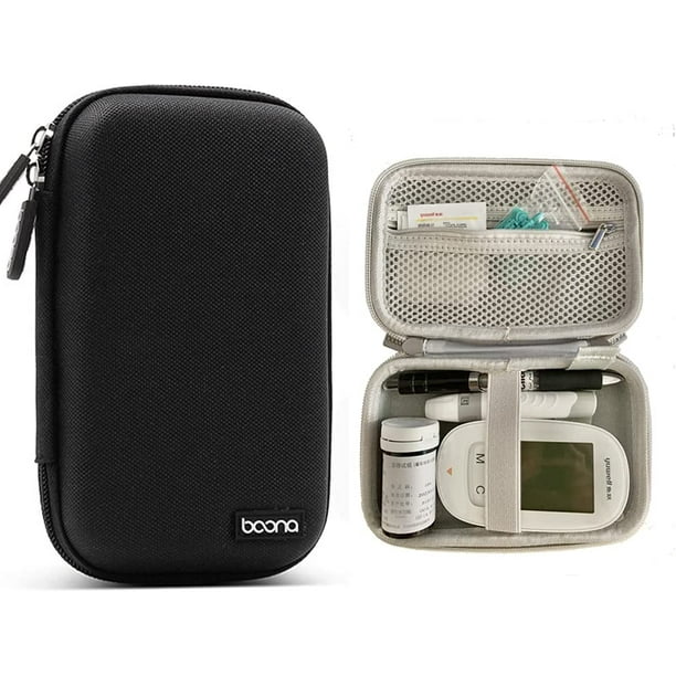 GFDYREE Hard Shell Diabetic Supplies Bag Carrying Case Organizer For ...