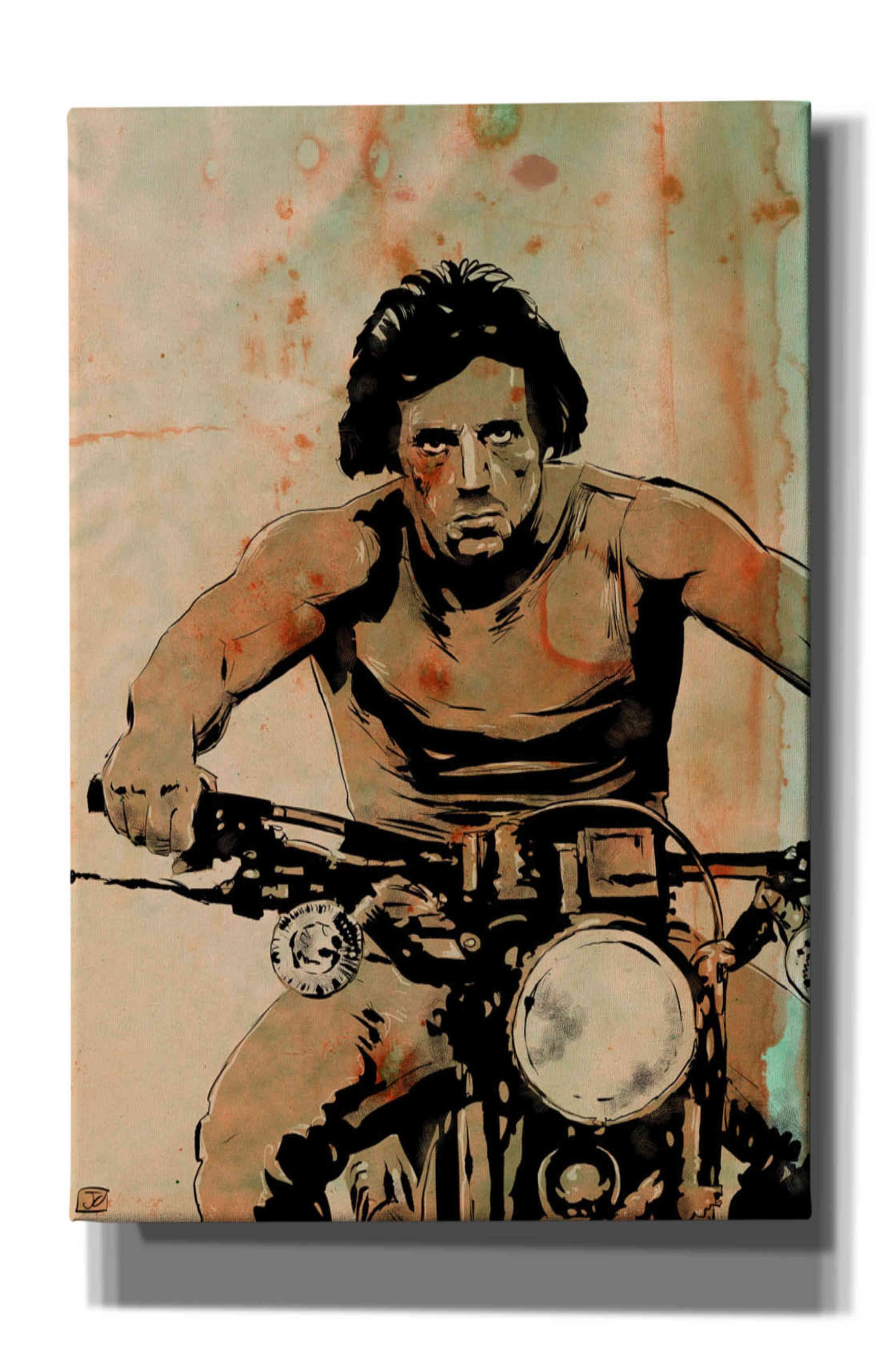 Epic Graffiti 'Rambo' by Giuseppe Cristiano, Canvas Wall Art, 40"x60 ...