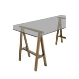 Brady Dining Table Brass with Tinted Glass - Walmart.com