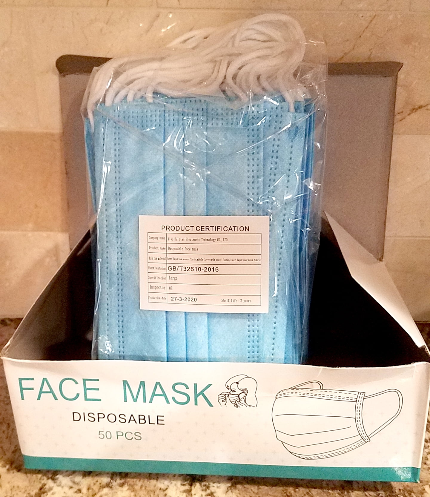 50 Mascaras Desechables Para La Cara Men/Women Face Dust Protectors ...