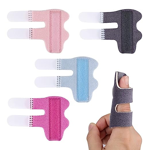 Hebalg 4pcs Finger Splints, Finger Straightening Brace for Arthritis ...