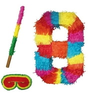 Rainbow Number 7 Pinata for 7th Birthday, Fiesta, Cinco de Mayo (12x16 ...