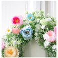 Easter Wreath Spring Decor Colorful Artificial Flowers Garland Front ...
