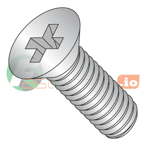 M8-1.25 x 35 mm Machine Screws / Phillips / Flat Head / 18-8 Stainless ...