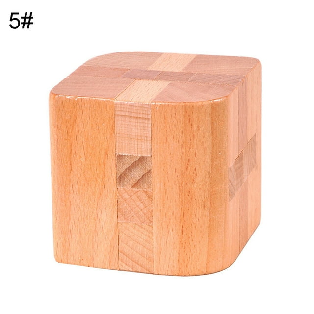Temacd Classic Wooden Puzzles Cube Kongming Luban Lock Brain Teaser ...
