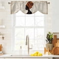 Black Women Tie Up Valance Curtains Africa Nation Adjustable Light ...