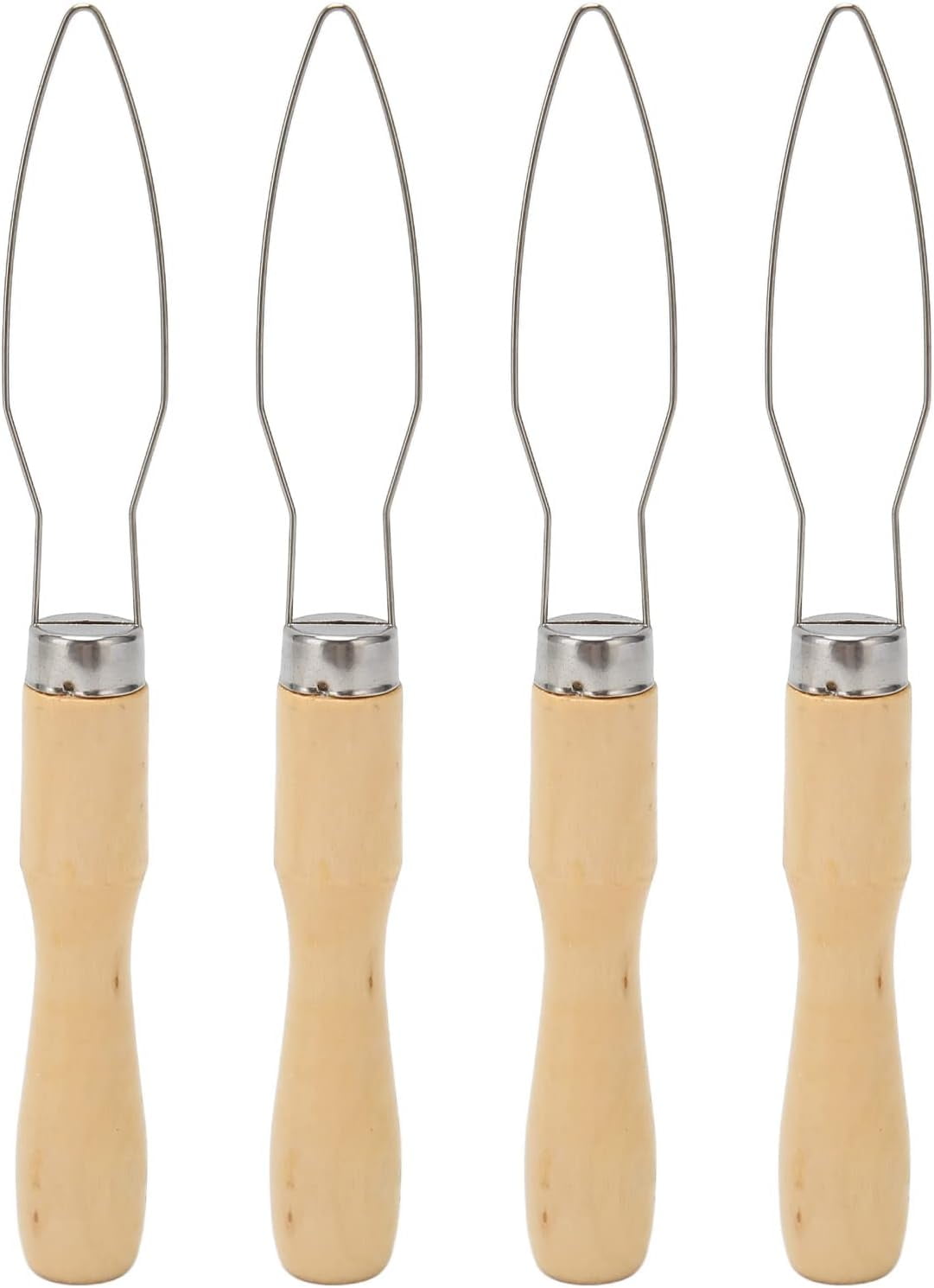 4Pcs Button Hook, Wooden Handle Stainless Steel Easy Dexterity Dressing ...