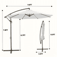 Tioline 10ft Patio Umbrellas Offset Outdoor Umbrella,Easy Tilt ...