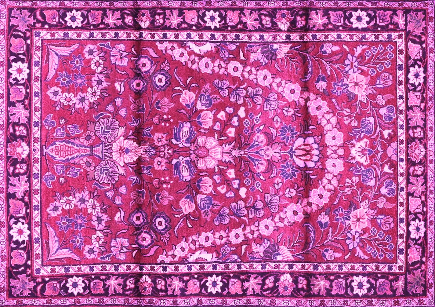 Ahgly Company Indoor Rectangle Persian Pink Traditional Area Rugs, 8' x ...