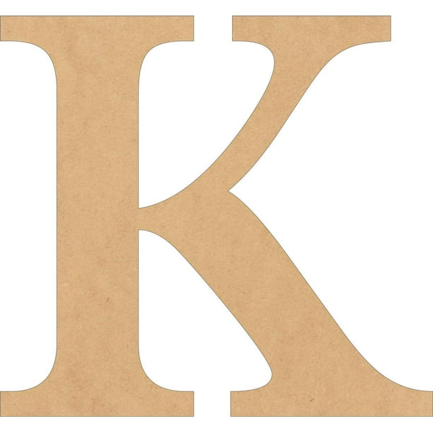 Wooden Letter Times, Unfinished 8'' Tall Alphabet K, Blank Wall Craft ...