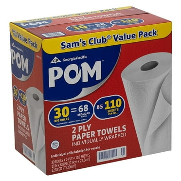 POM Commercial 2 Ply Bath Tissue, 473 Sheets, 45 Double Rolls for ...