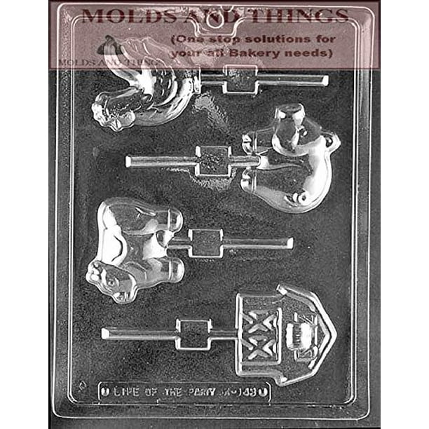 Farm Animal Rooster Cow Pig Barn Lollipop Chocolate Candy Soap Mold ...