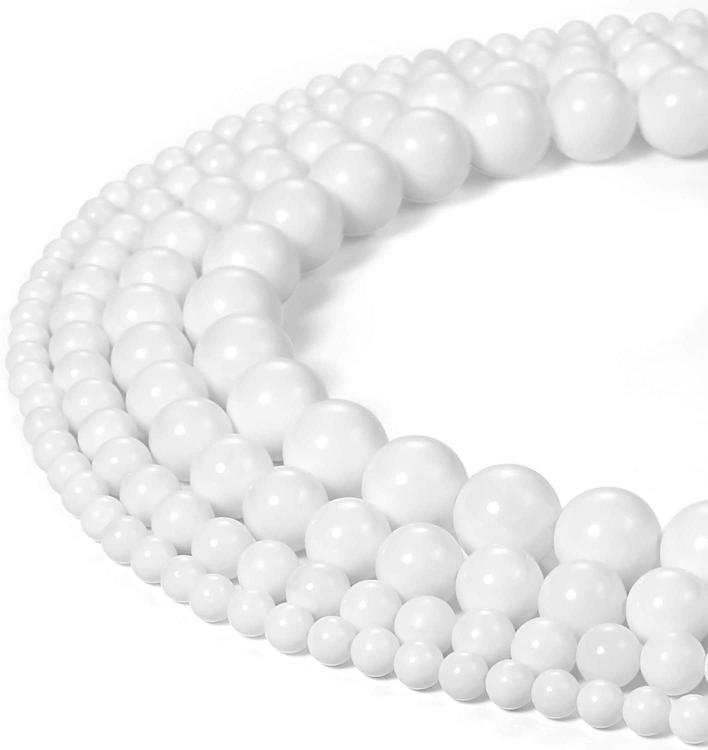 6mm Natural Tridacna Shell Beads Round Loose Gemstone Beads for Jewelry ...